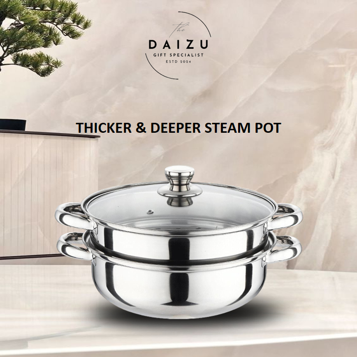 28cm 2 Layer Steam Pot Steamer Cookware Pot High Quality Thick ...