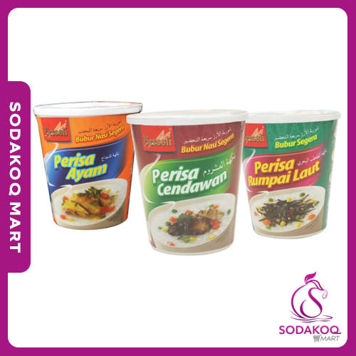 BERASLI Bubur Nasi Segera Ayam / Cendawan / Rumpai Laut (40g) | Shopee ...
