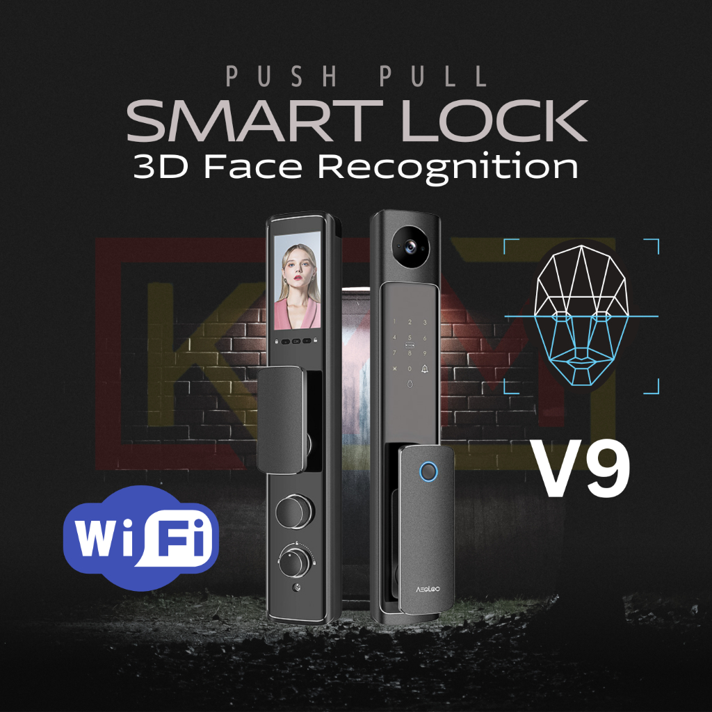 Aegloc Smart 3D Face Recognition Push Pull Door Lock / AEG-SDL-6068- V7 ...