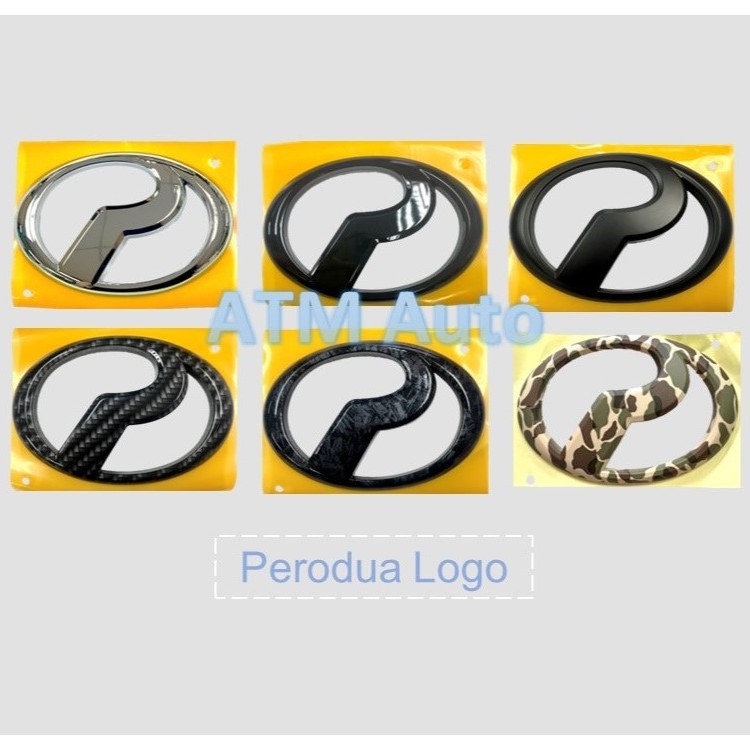 Perodua Logo Emblem Front Rear Chrome Matte Black Gloss Black Forged ...