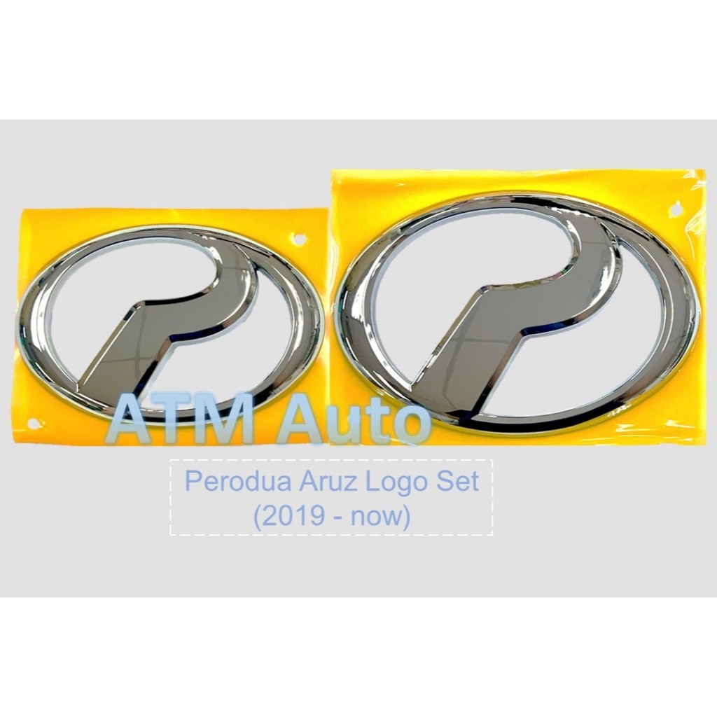 Perodua Aruz Logo Emblem Front Rear Chrome & Matte Color Emblem ...