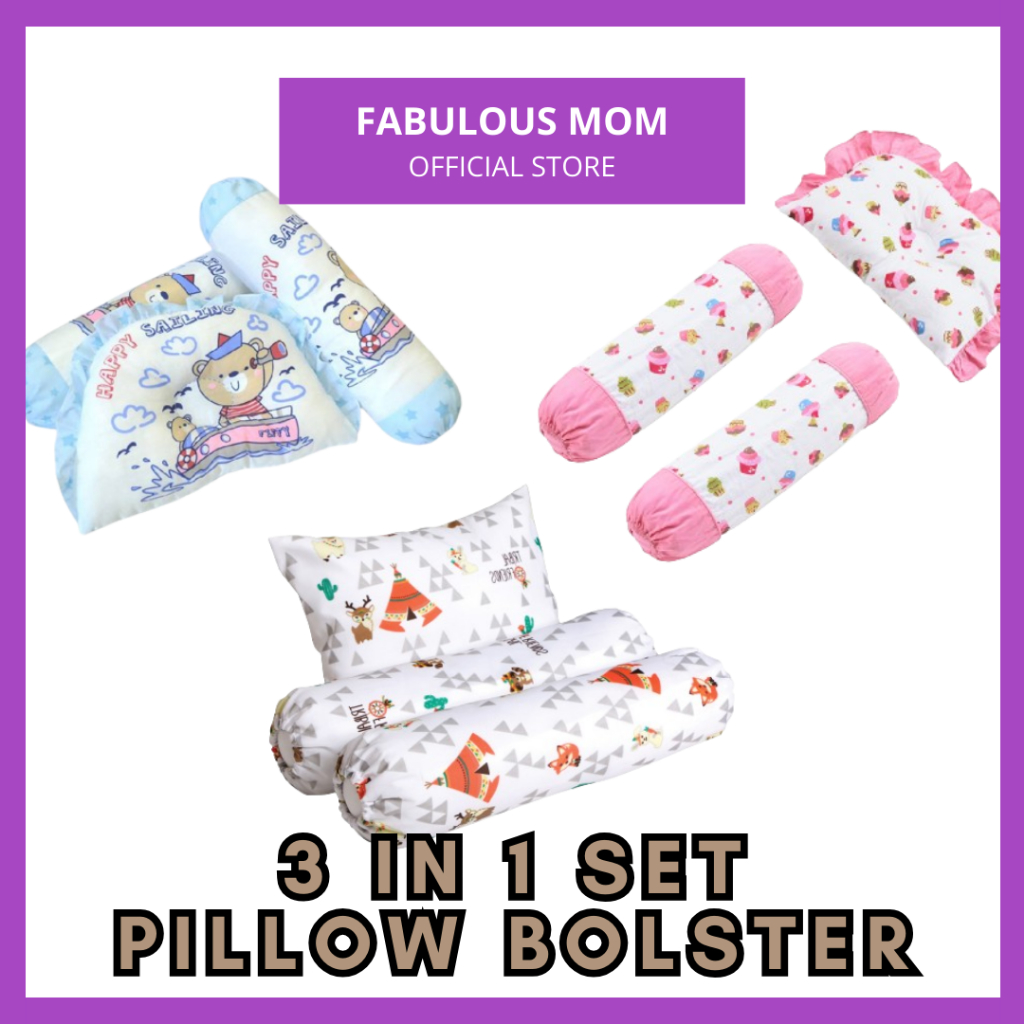 Baby 3 In 1 Dimple Pillow and Bolster Set Babylove Fiffy Sweet Cherry ...