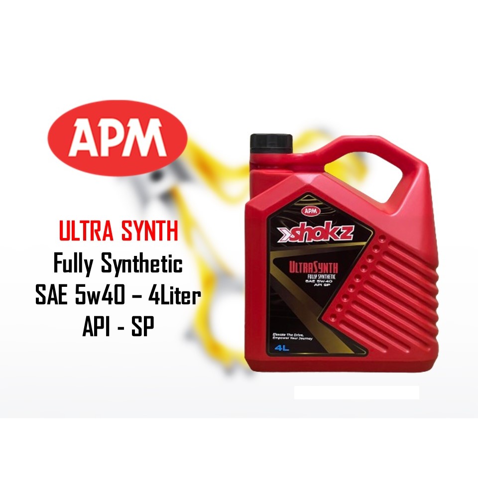 APM - 5w40 4L API SP Fully Synthetic Engine Oil 4Liter 5w-40 API SP ...
