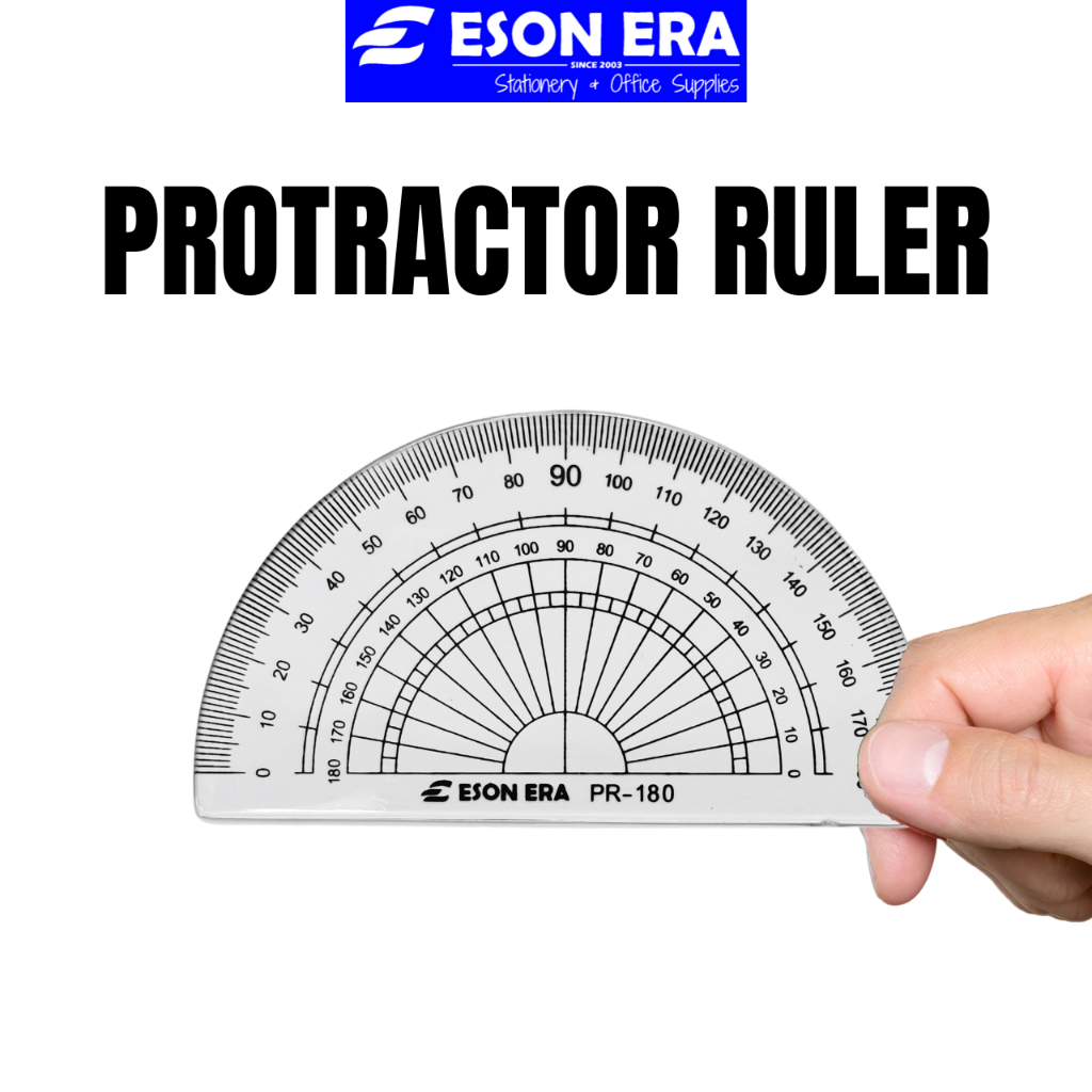 Protractor Ruler 180 Measuring Angles Jangka Sudut Geometry Protector ...