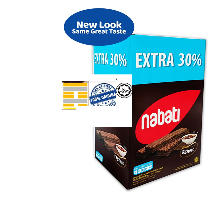 Nabati Cream Wafer Extra 30%20.8g x 20pcs( Richoco Chocolate/Richeese Cheese ) | Shopee Malaysia