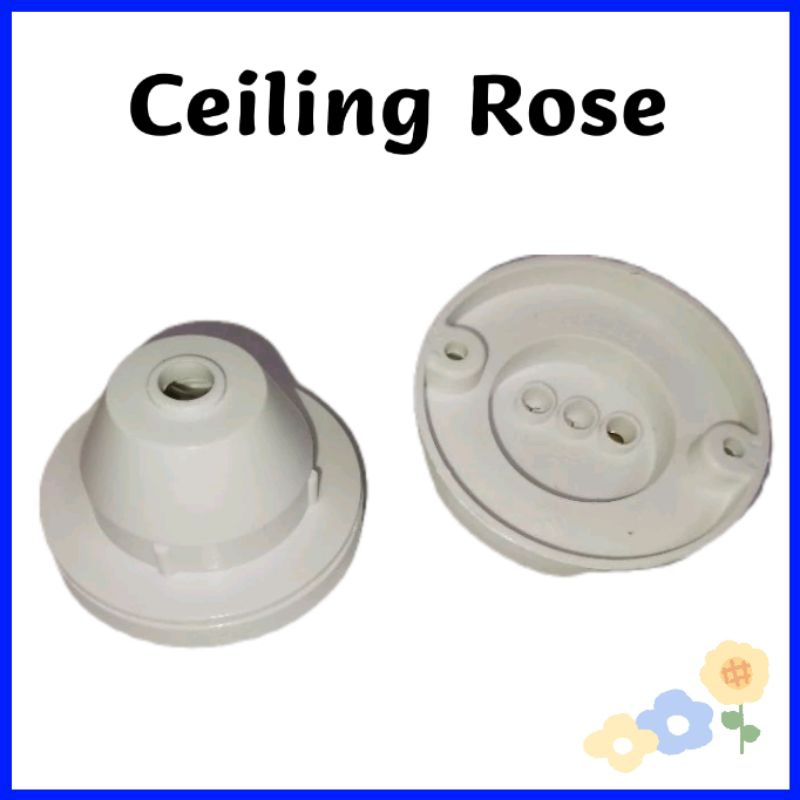 3 Terminals Ceiling Rose 5 amp/250 volt ( White ) | Shopee Malaysia