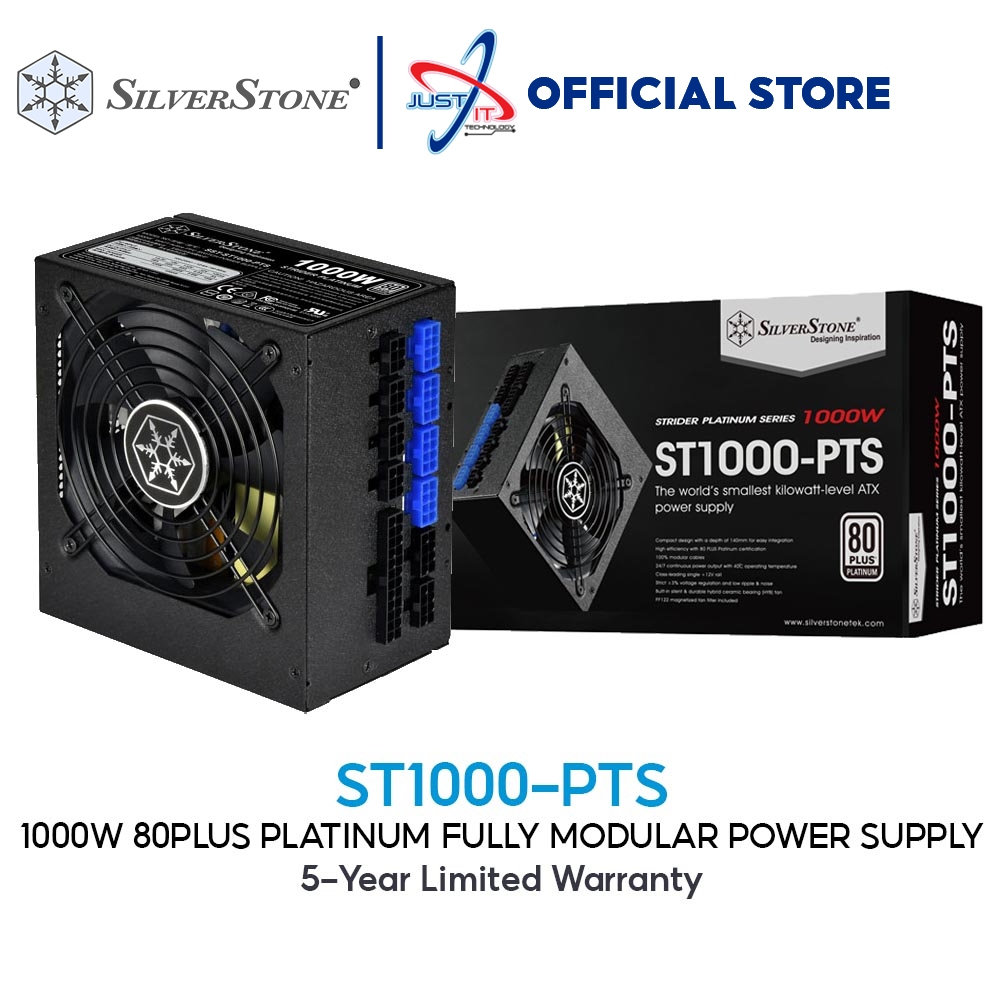 SILVERSTONE ST1000-PTS 1000W 80PLUS PLATINUM FULL MODULAR POWER SUPPLY ...