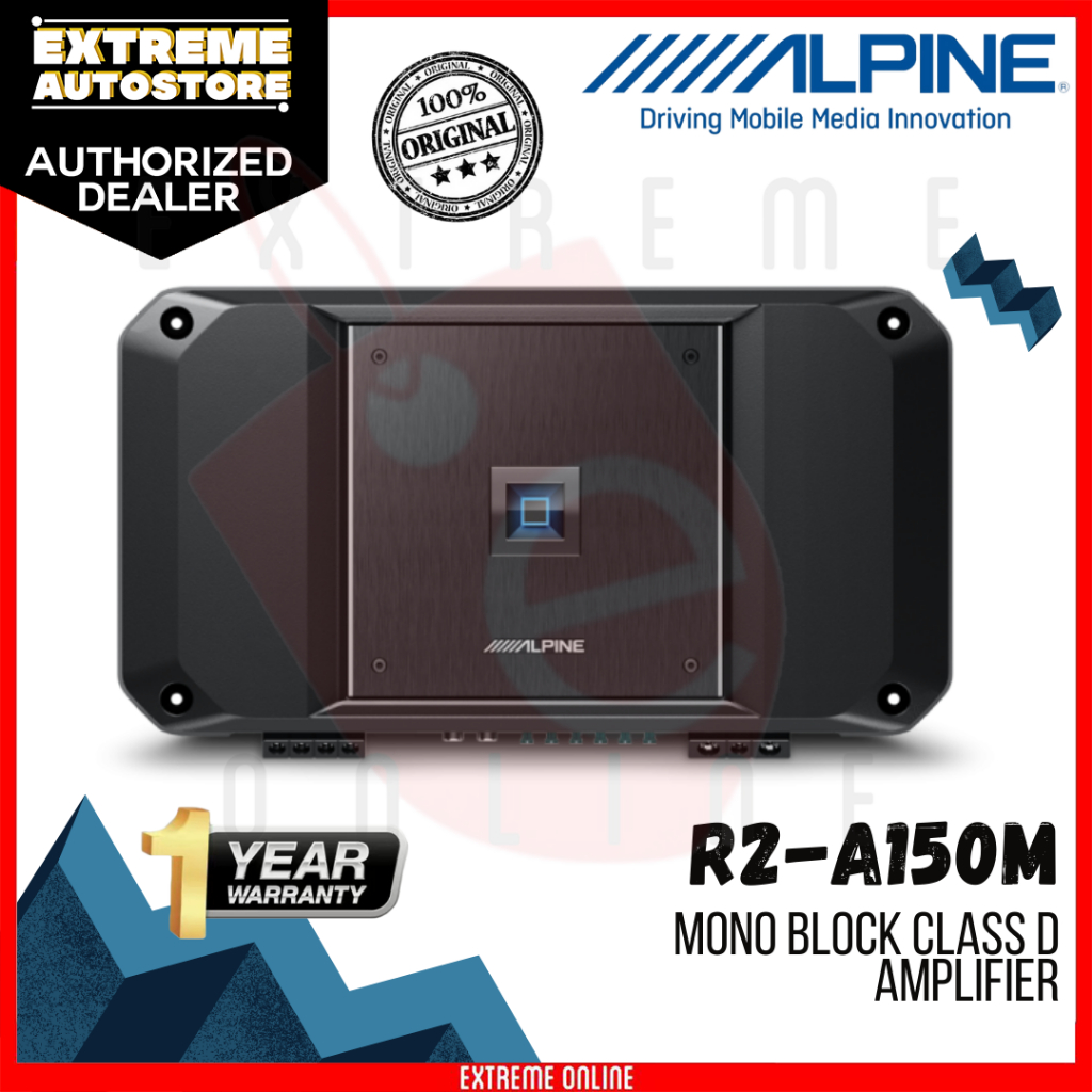 Alpine R2-A150M R2-Series mono subwoofer amplifier — 1500 watts RMS x 1 ...