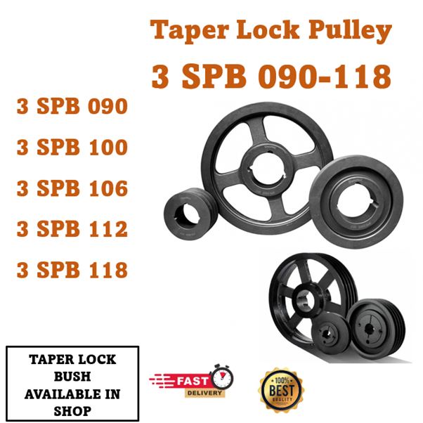 Taper Lock Pulley 3SPB090~3SPB118 THREE LAYER SPB V Belt Pulley SPB V ...