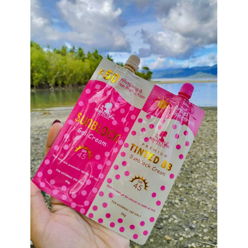 𝐏𝐄𝐑𝐅𝐄𝐂𝐓 𝐒𝐊𝐈𝐍 𝐓WIN PACK SUNBLOCK & TINTED BB CREAM | Shopee Malaysia