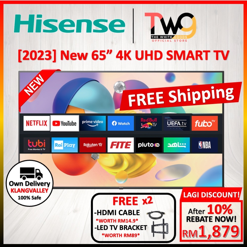[FREE SHIPPING + 2 GIFT] Hisense 43" 50" 55" 58" 65" 4K Smart HDR 10 ...