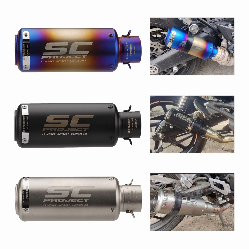 Ekzos Motor SC Project Tabung Exhaust Muffler Universal 51mm Motorcycle ...