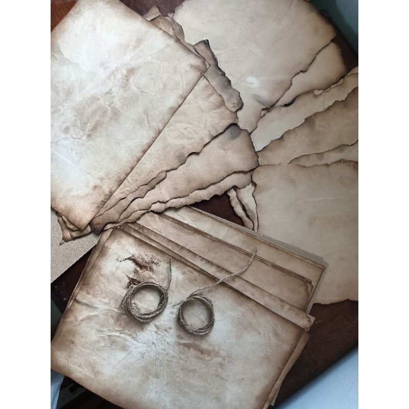 Handmade Burnt Edges A4 Vintage paper Scrapbooking Handcrafted Paper ...