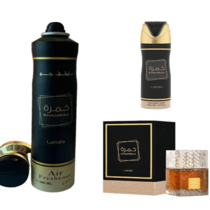 Khamrah Edp(100ml)Body Spray 200ml Air Freshener 300ml BY Lattafa Ready ...