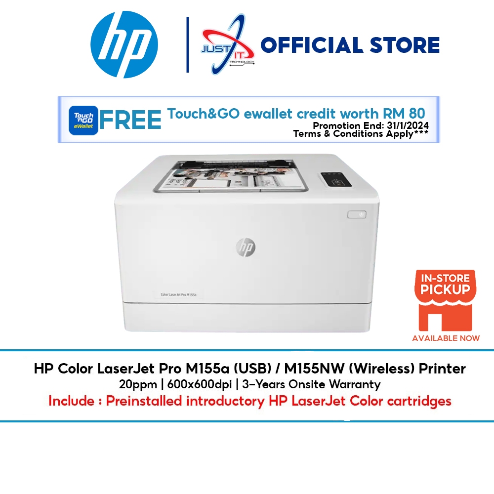 HP Color LaserJet Pro M155a (USB) / M155NW (WIRELESS) PRINTER | Shopee ...