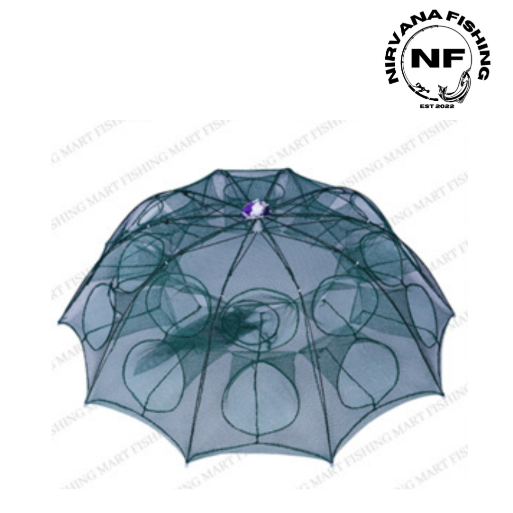 BuBu Payung Jala Jaring ikan udang Portable Folding Fishing Net Shrimp ...