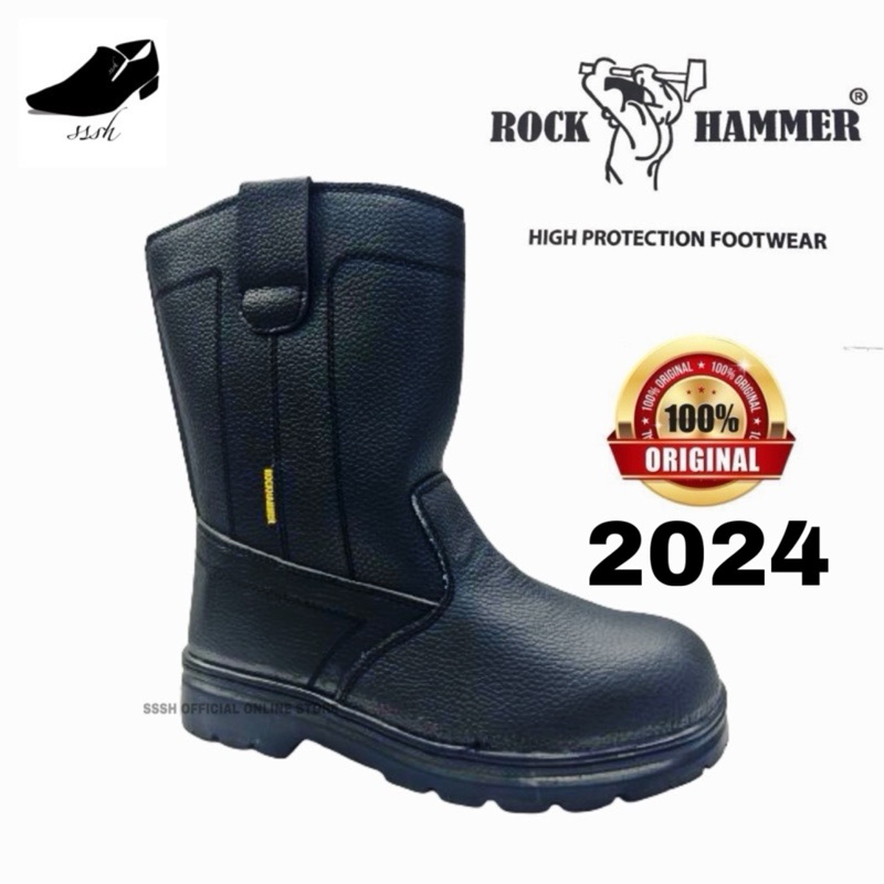 Original New design 2024 Rock Hammer Safety Boot High Cut Leather ...