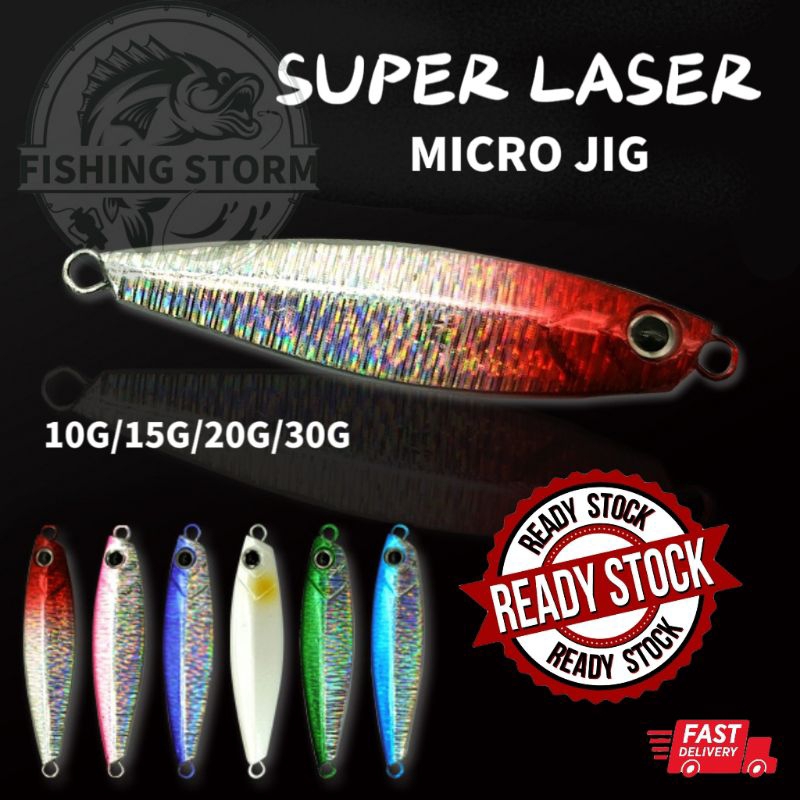 Super Laser Killer Metal Micro Jig 10g/15g/20g/30g & Jig Hook Assist Hook | Shopee Malaysia