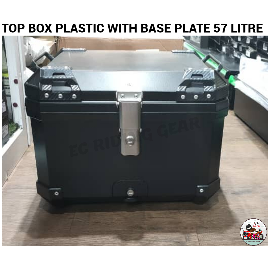 TOP BOX PLASTIC WITH BASE PLATE 57 LITRE | Shopee Malaysia