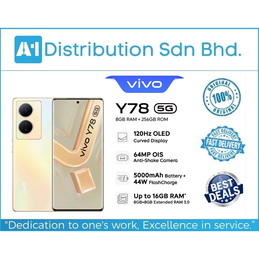 VIVO Y78 5G [ 8GB RAM + 256GB ROM ] (100%Original Vivo Malaysia) | Shopee Malaysia
