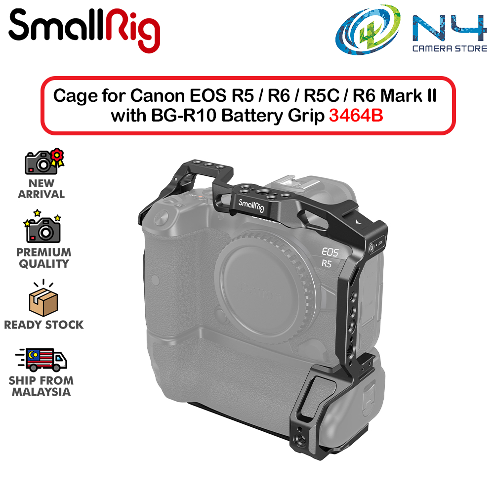 Smallrig 3464B Cage for Canon EOS R5 / R6 / R5C / R6 Mark II with BG ...