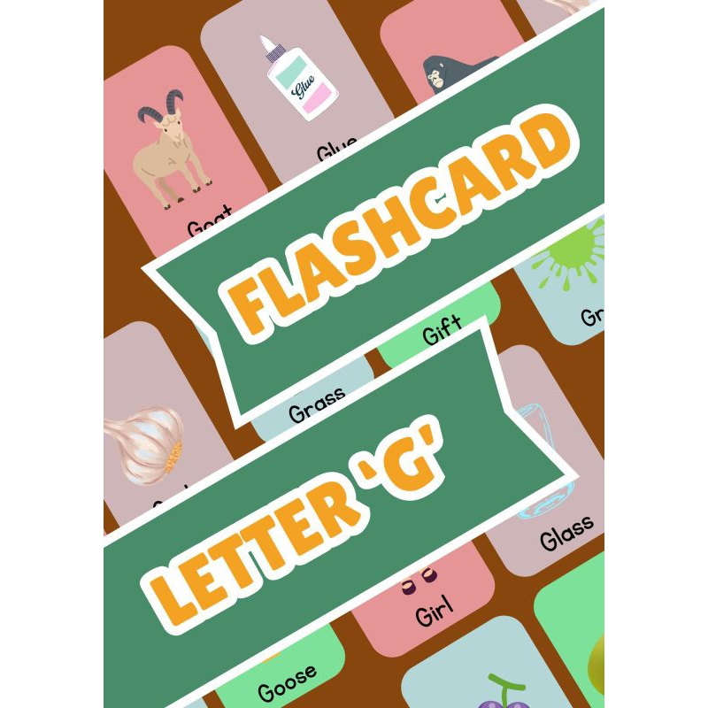 Flashcard_Flashcard Abjad_Flashcard huruf G_Flashcard Murah | Shopee ...