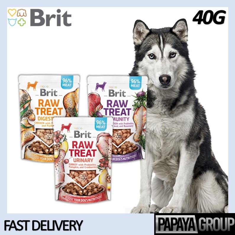 Brit Dog Raw Treat 40G - ( Digestion / Immunity / Urinary ) | Shopee ...