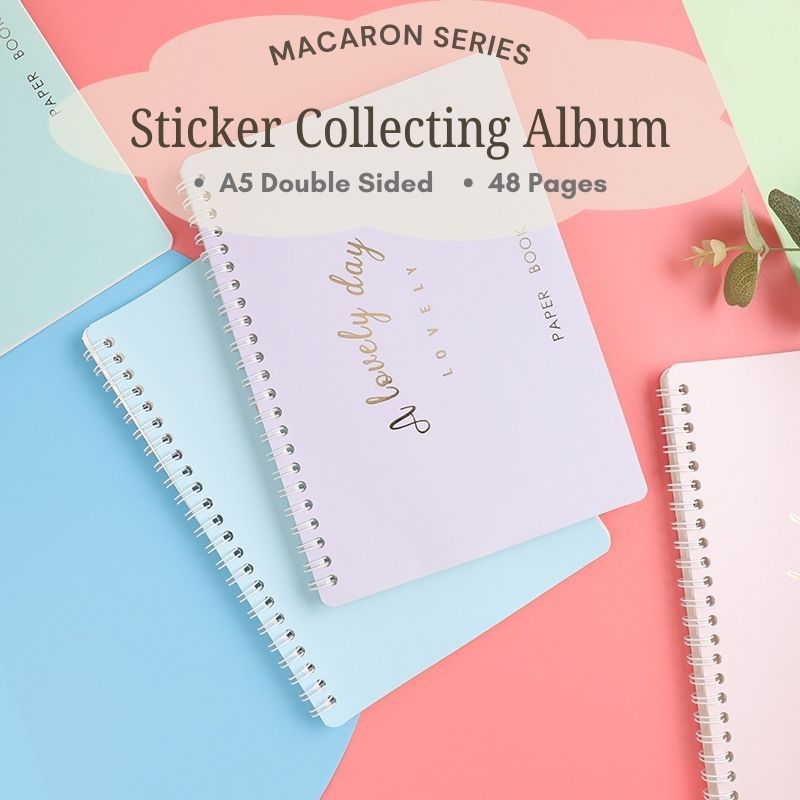 A5 Sticker Collecting Album Reusable Sticker Book Double Sided Blank ...