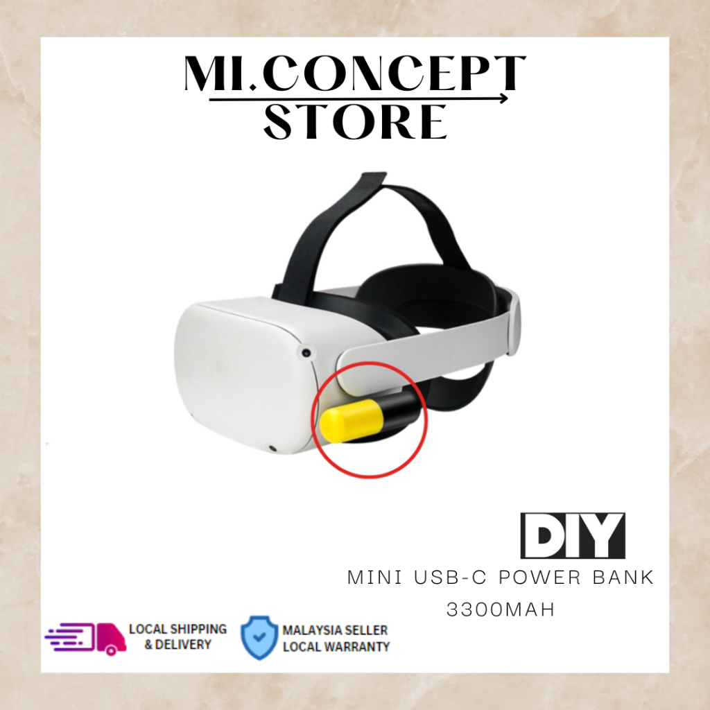 (Accessories Oculus)Mini Fast USB-C Power Bank for Oculus Quest 2 and ...