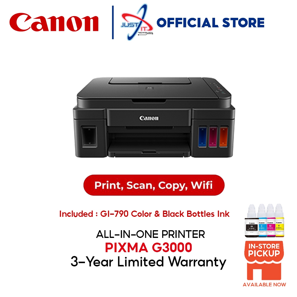 CANON PIXMA G3000 / G3010 WIRELESS ALL-IN-ONE REFILLABLE INK TANK ...