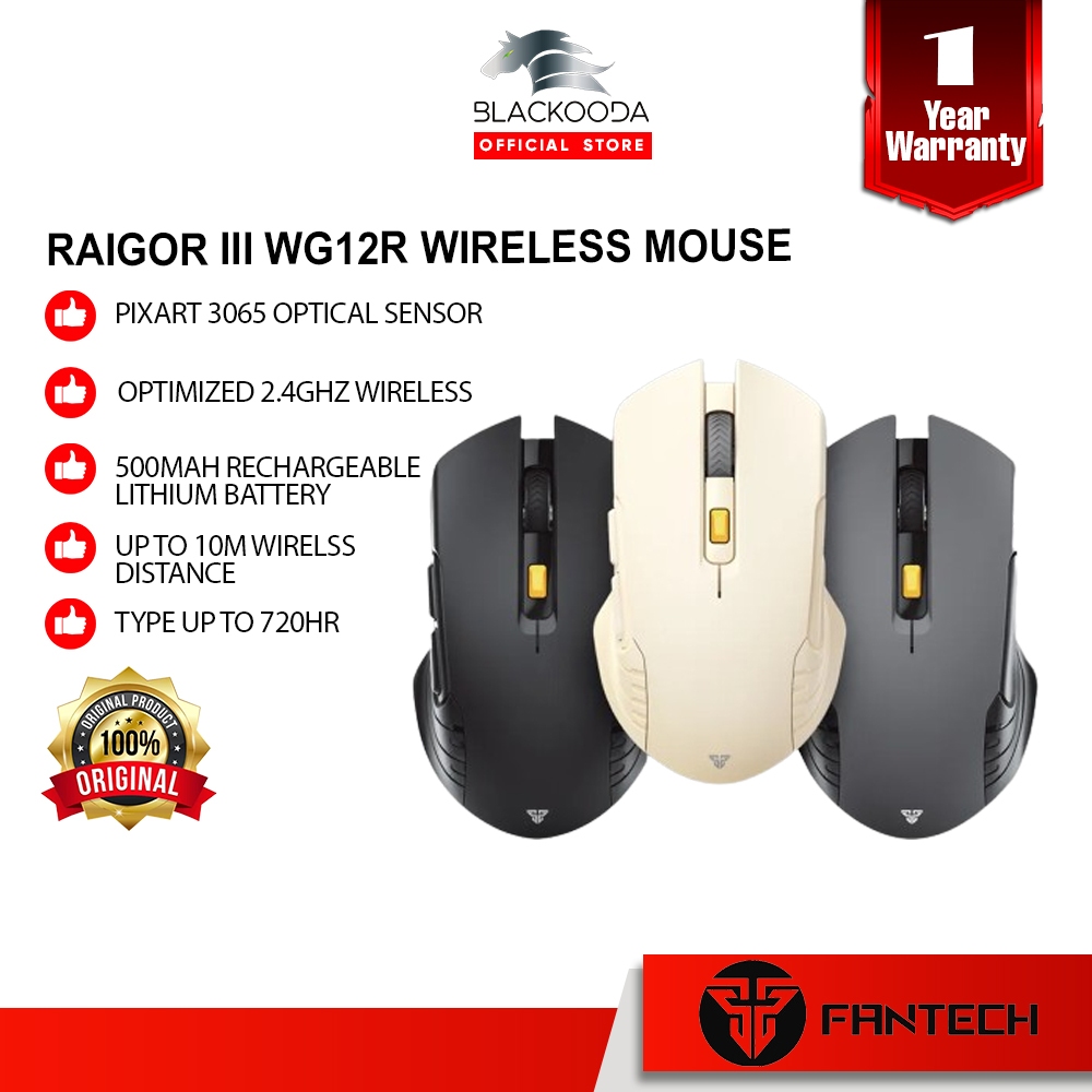 Fantech Raigor III WG12R Gaming Mouse With 2.4GHz Wireless Connection ...