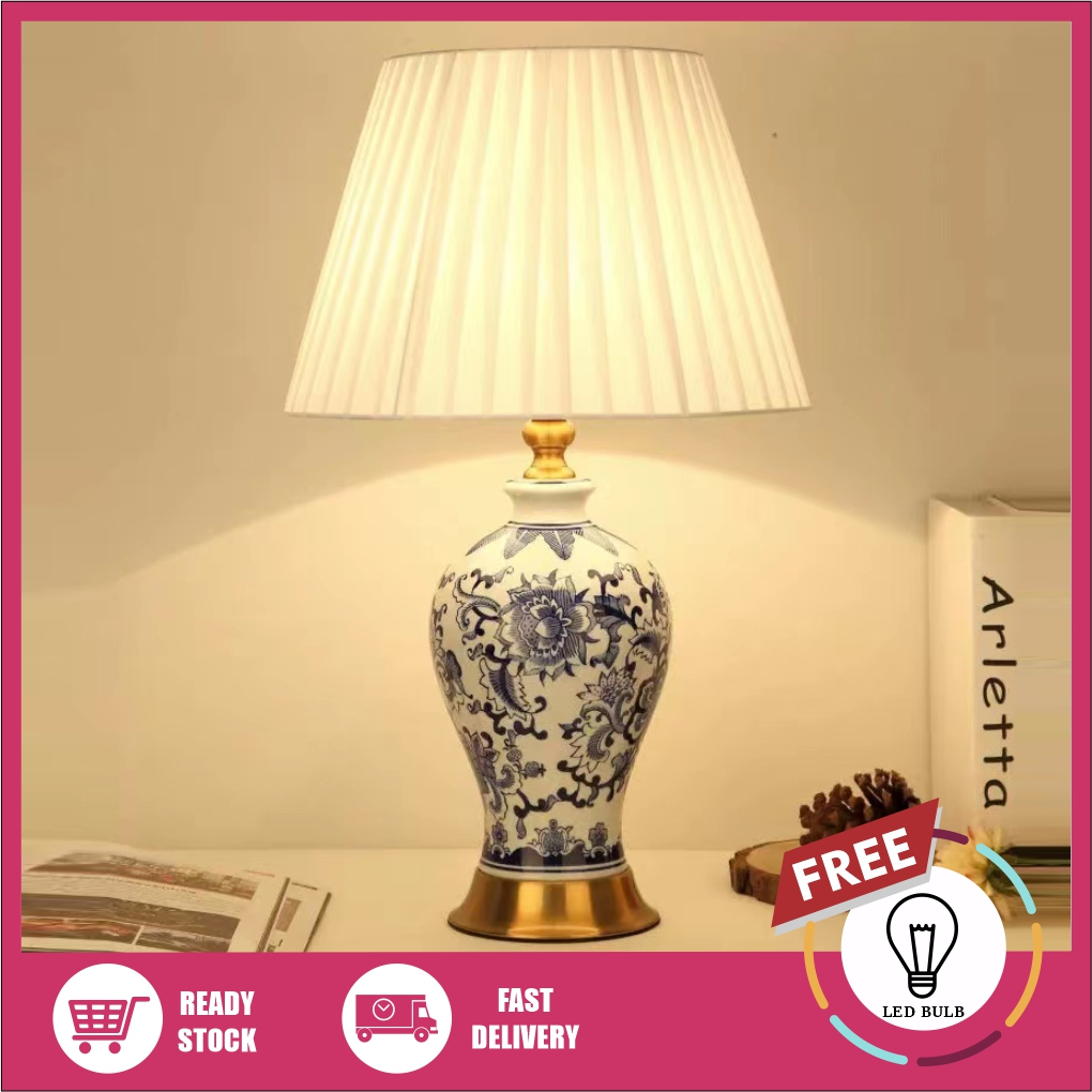 Ready Stock ~ Ceramic Table Lamp/Gift Wedding/Home Decor Table Light ...