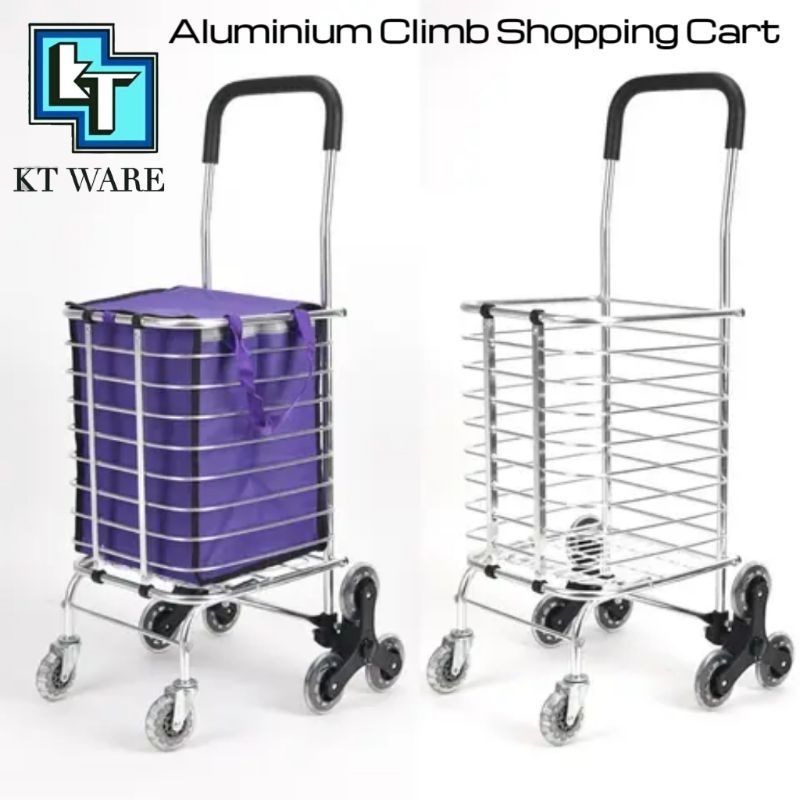 KT WARE 8 wheel aluminium shopping cart / market trolley /troli pasar ...