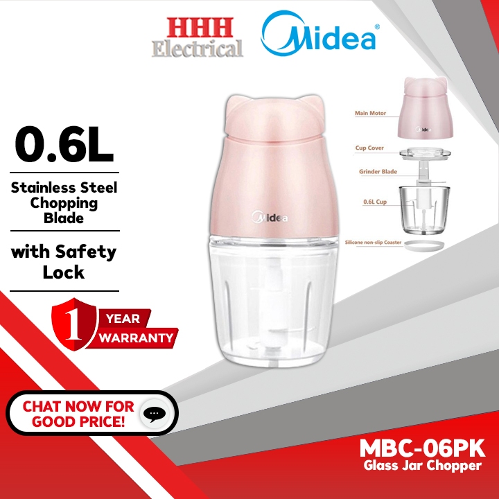 Midea GLASS JAR CHOPPER MBC-06PK 0.6 L | Shopee Malaysia