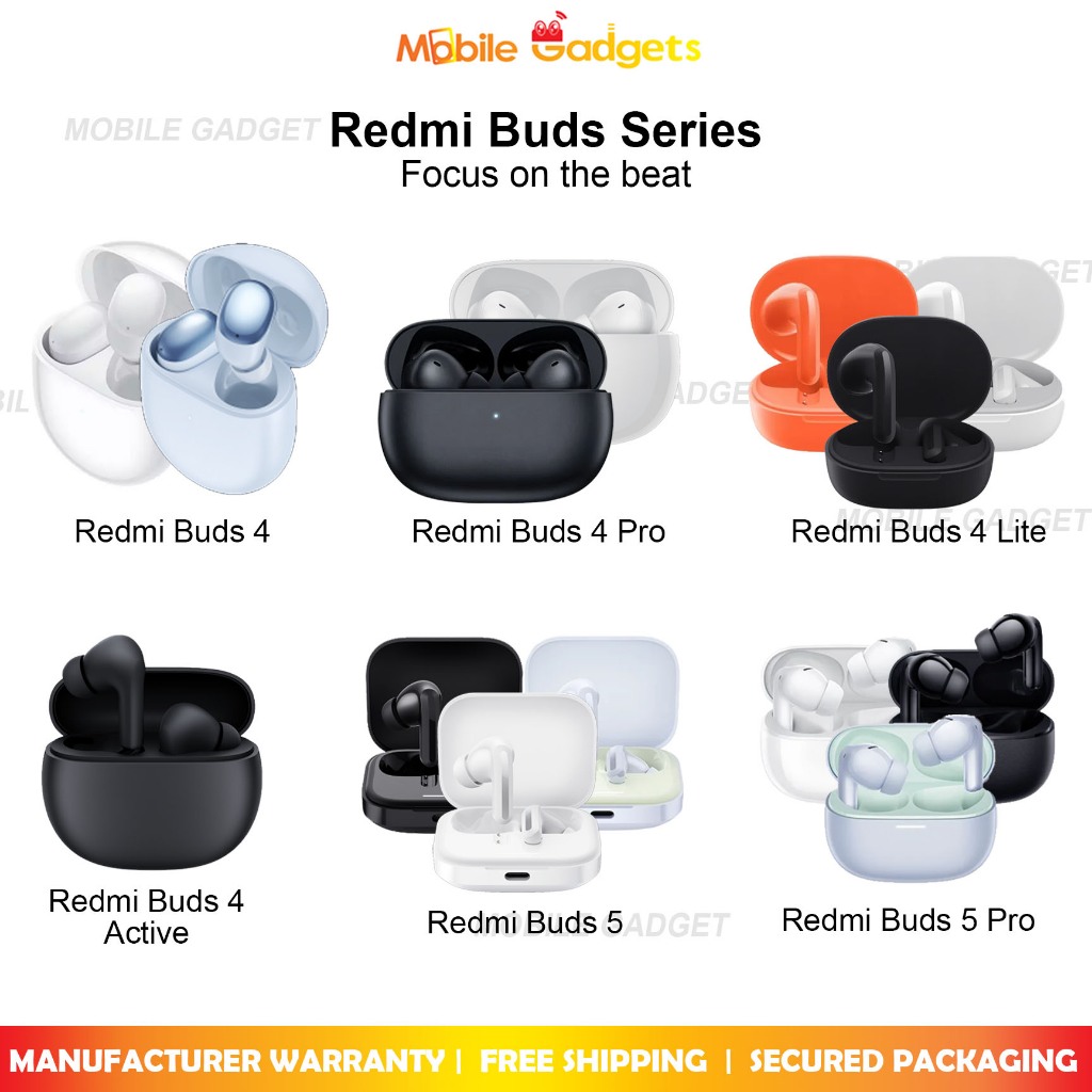 Xiaomi Redmi Buds 4/ Buds 4 Pro/ Buds 4 Lit / Buds 4 Active/ Buds 5 ...