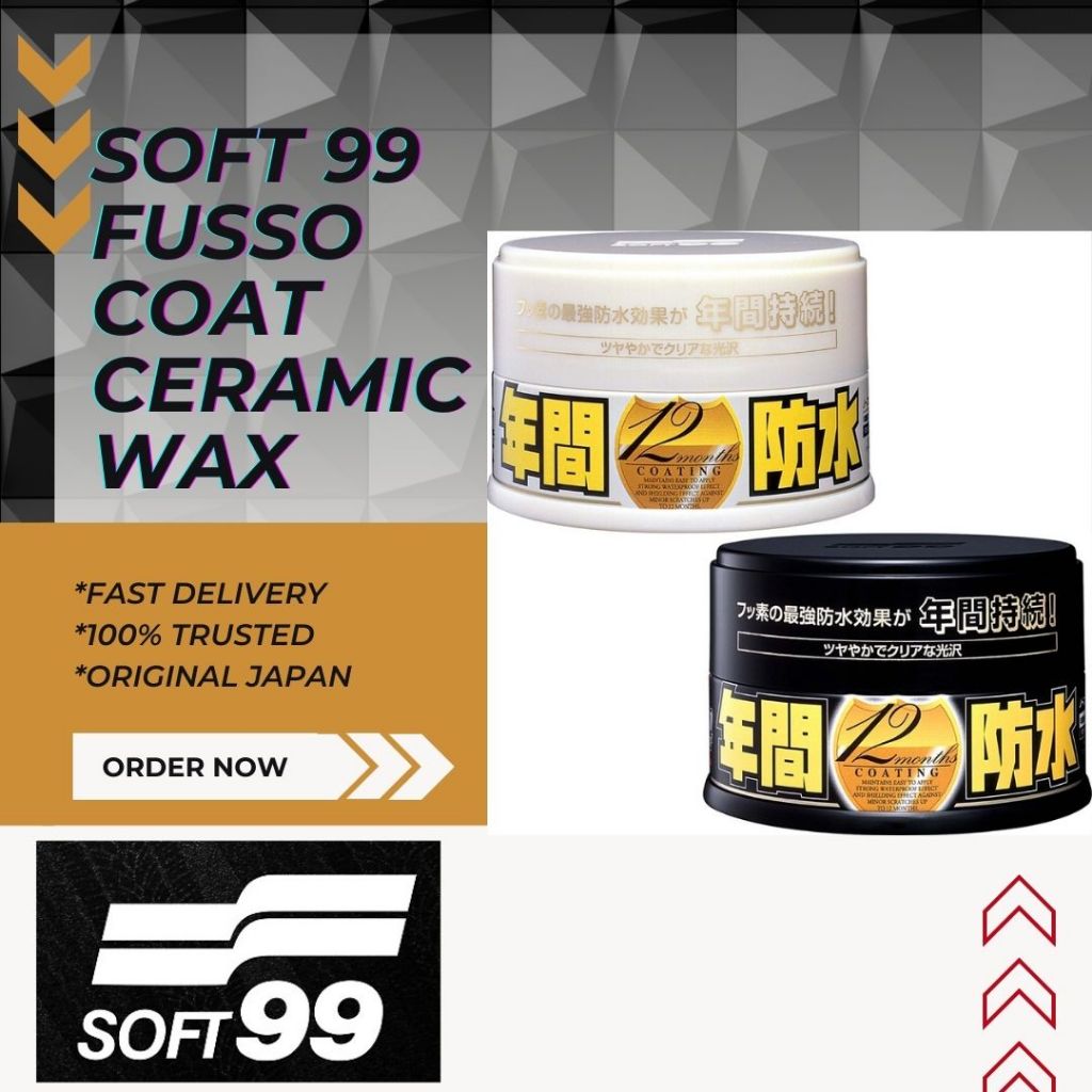 ( Free Gift ) Soft 99 Fusso Coat 12 Months Dark or Light Color Wax ...