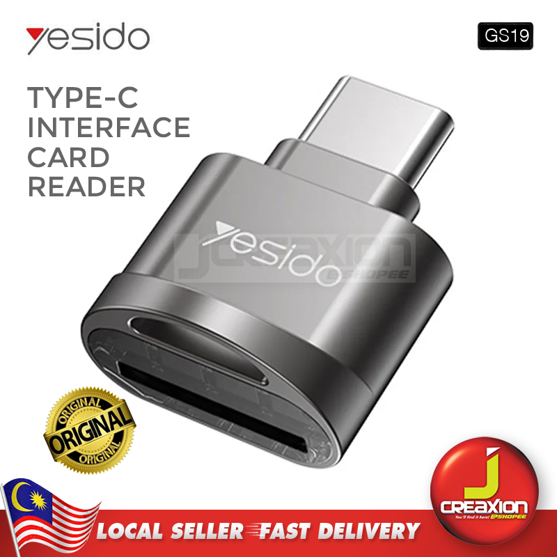 YESIDO GS19 Type-C Plug MicroSD Memory Card Reader Android Phone Data ...