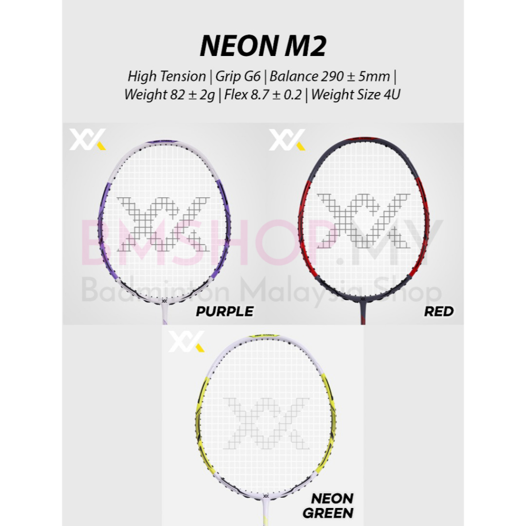 MAXX Racket Neon M2 (Free Stringing Service, Free String Yonex BG66UM ...