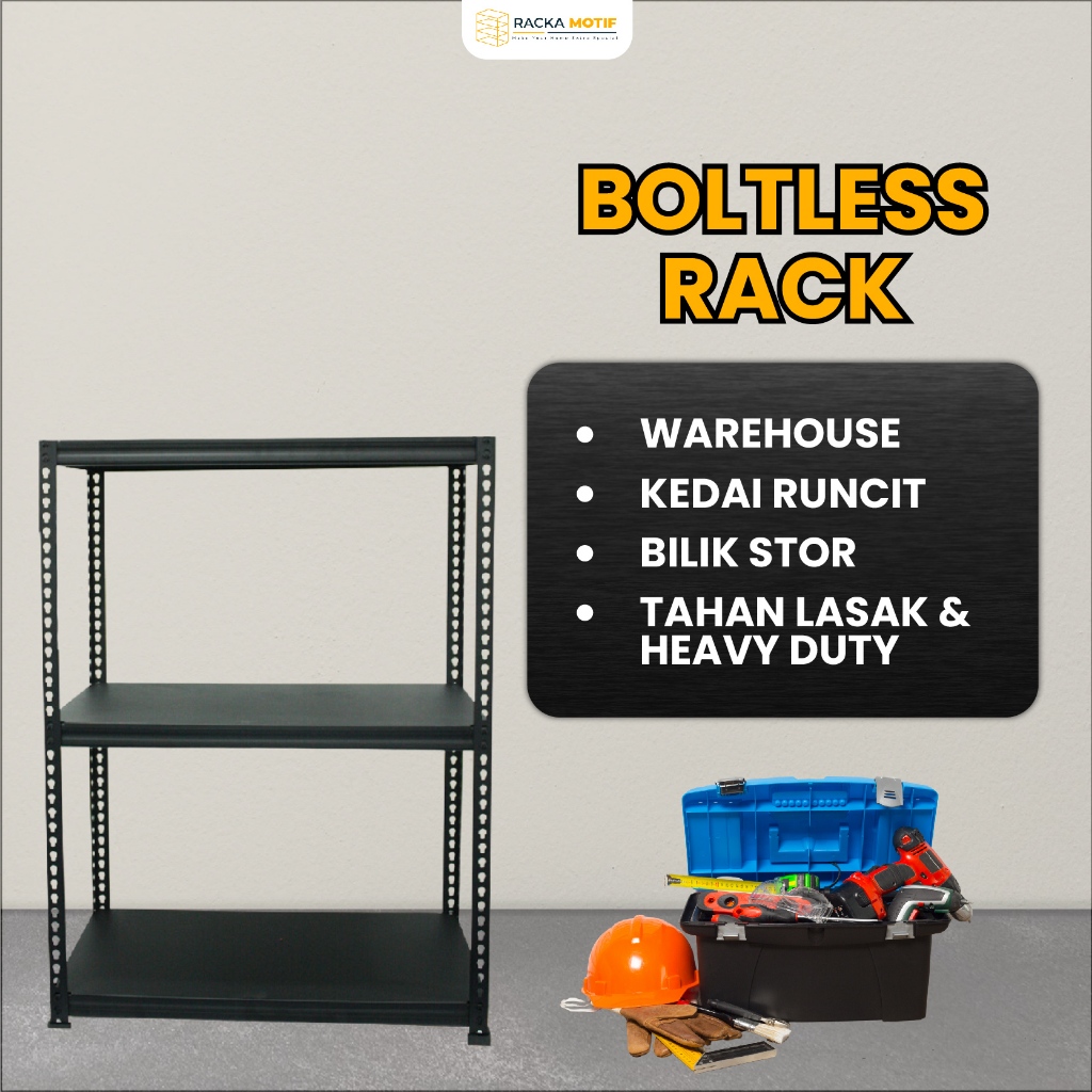 Rack A Motive Boltless Rack Texture Black Level 3 Boltless Rack Storage ...