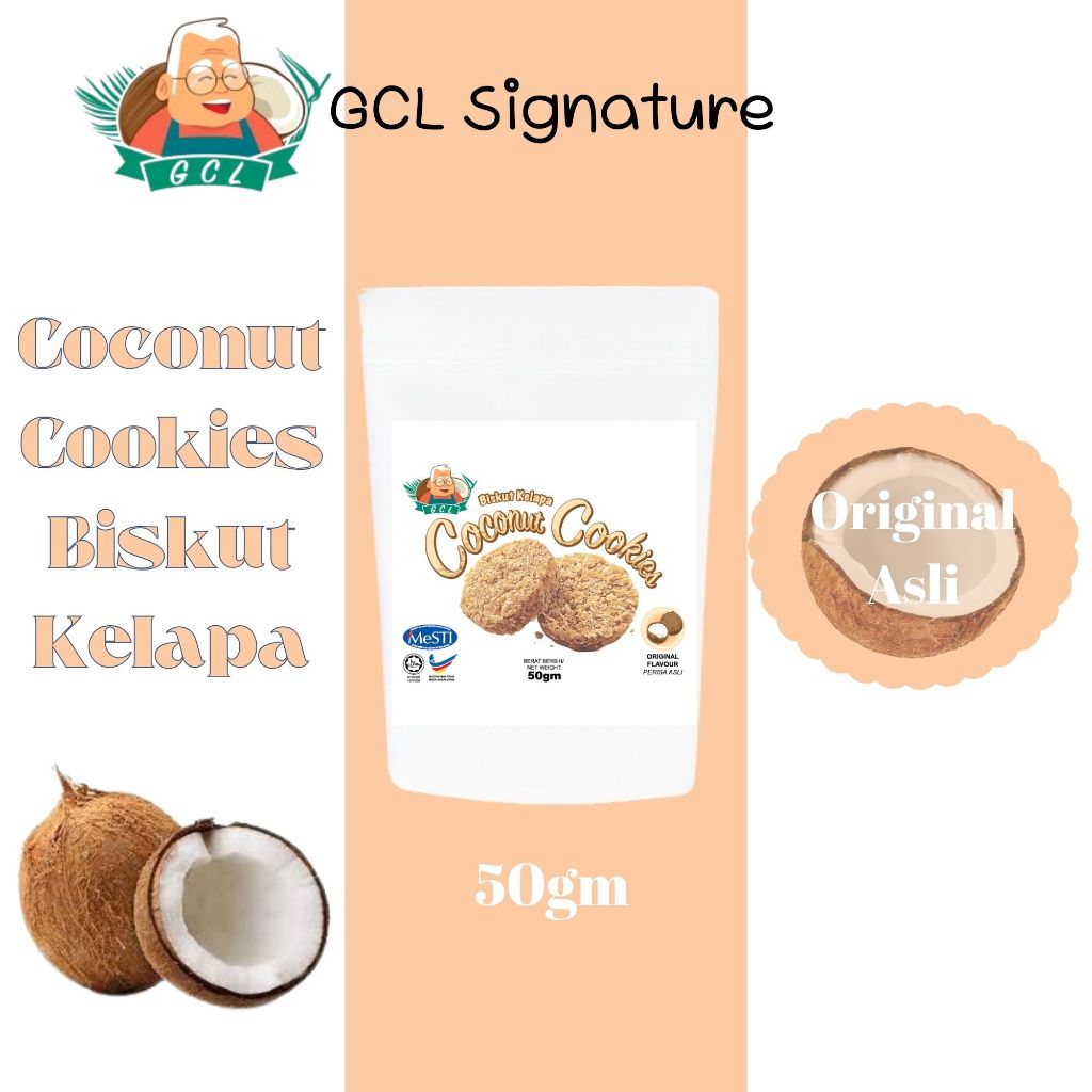 Crispy Coconut Cookies ORIGINAL FLAVOR / Biskut Kelapa Ranggup PERISA ASLI (50GM) GCL | Shopee ...