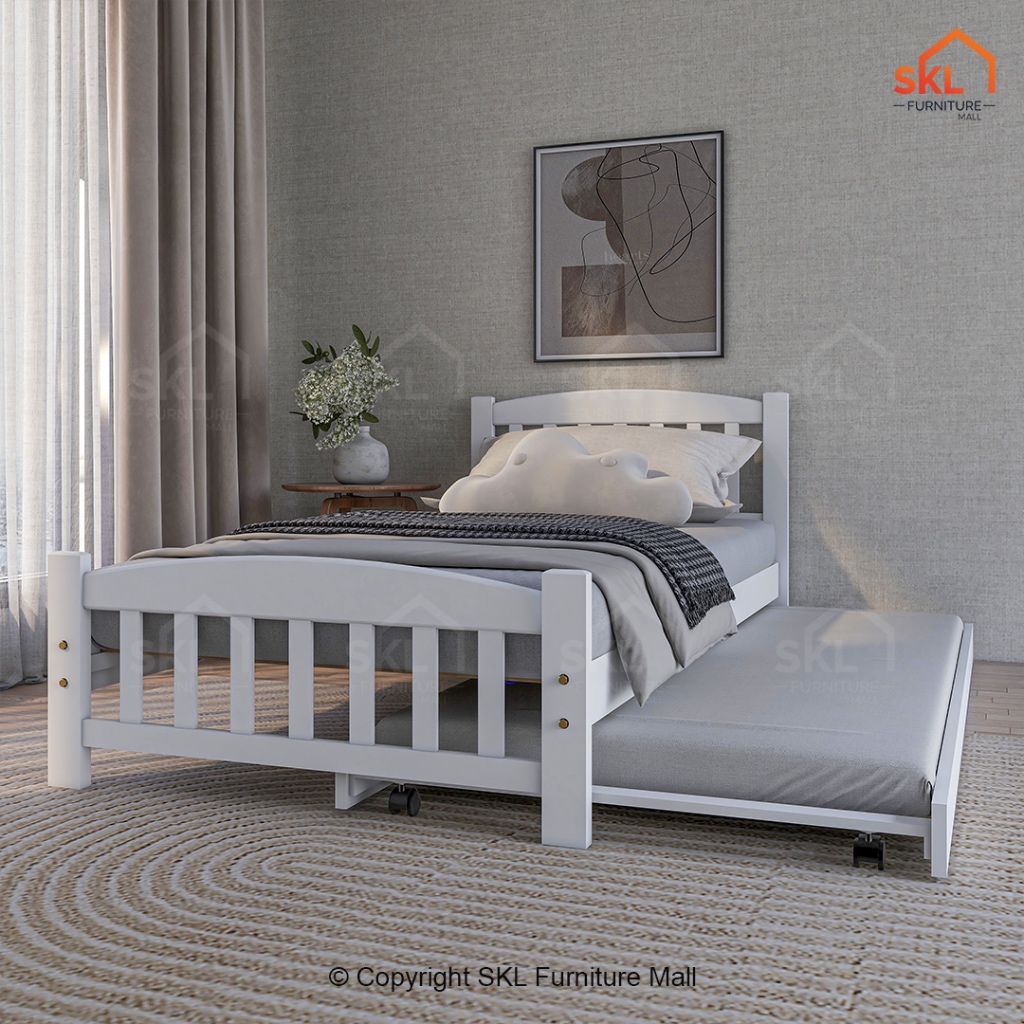 🔥READY STOCK🔥MARA 100% Solid Wooded Bed frame / Bedframe / Katil Kayu ...