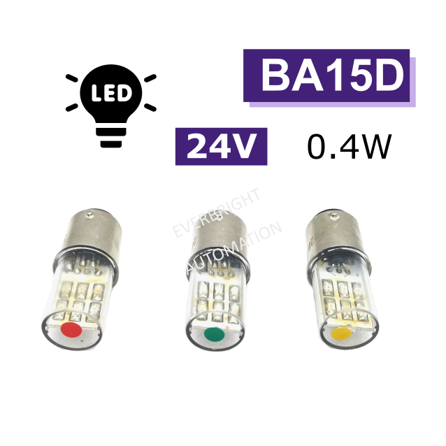 BA15D 24V 0.4W 15mm Double Contact Color LED Bulb Indicator Light | Shopee Malaysia