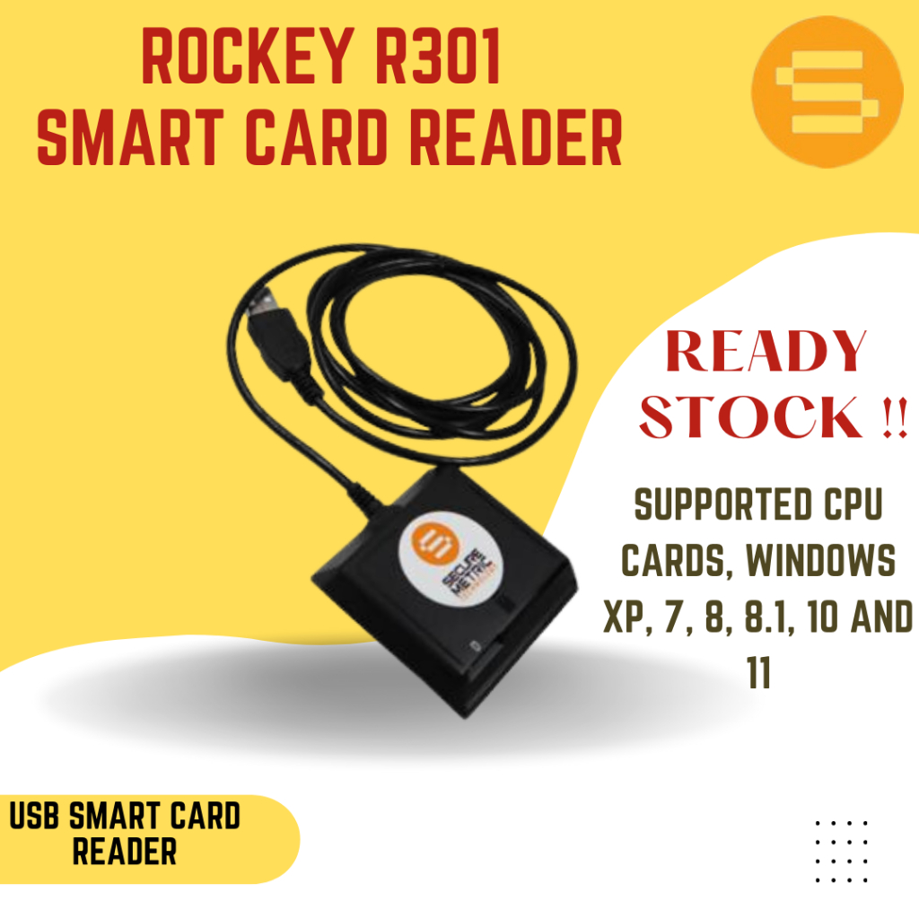 ROCKEY301 R301 FEITIAN DUAL INTERFACE MYCARD SMART CARD READER | Shopee ...