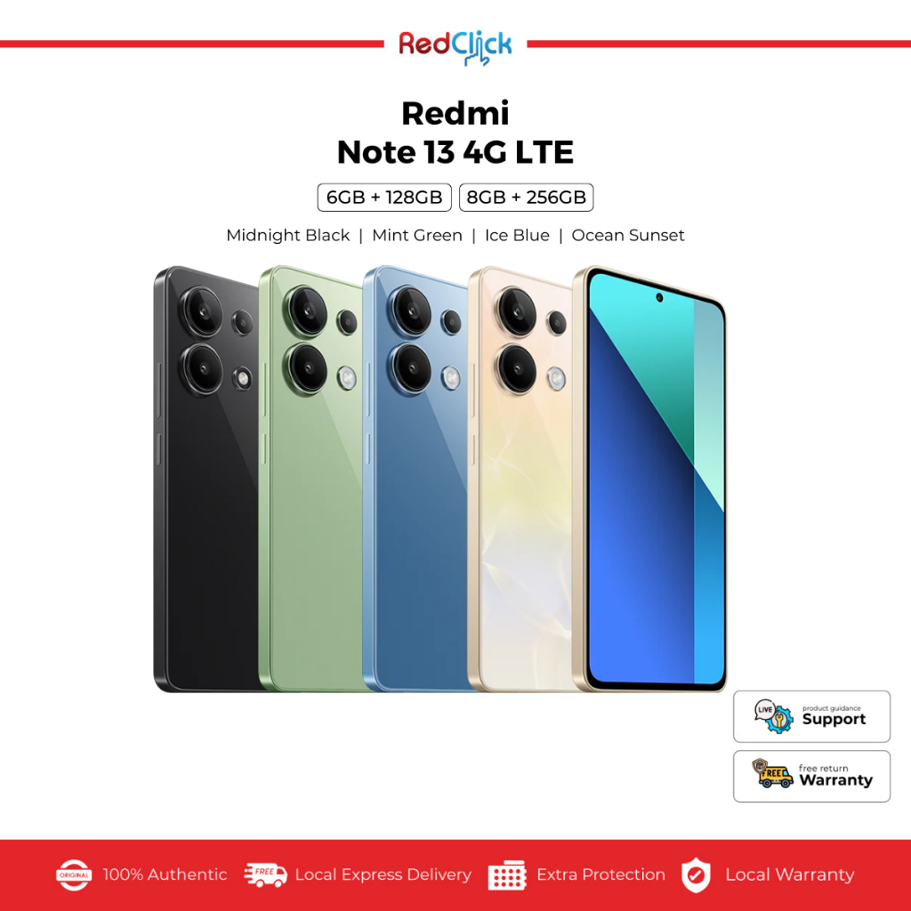 Xiaomi Redmi Note 13 / Redmi Note 12 4G LTE/5G (8GB+256GB) Original ...