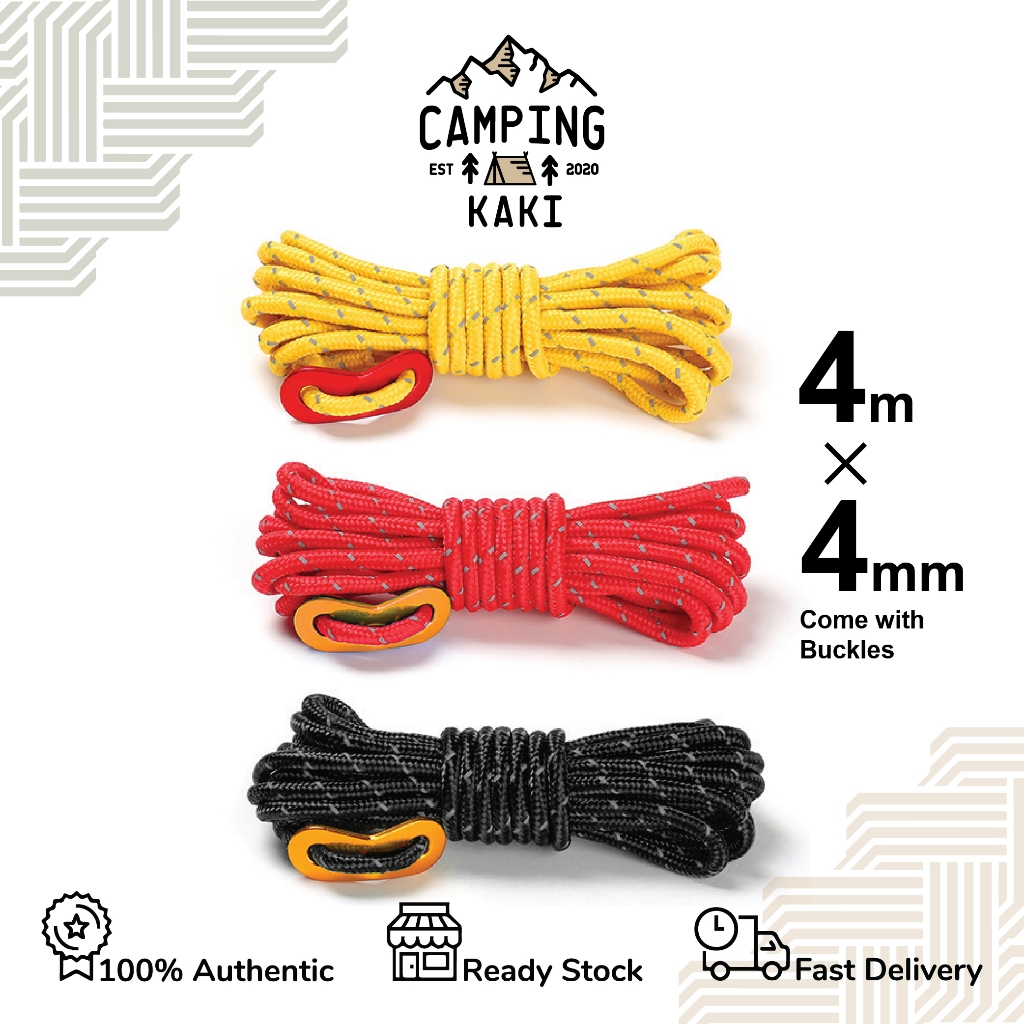 Camping Rope 4m Reflective Wind Rope Paracord Rope Tali Camping ...