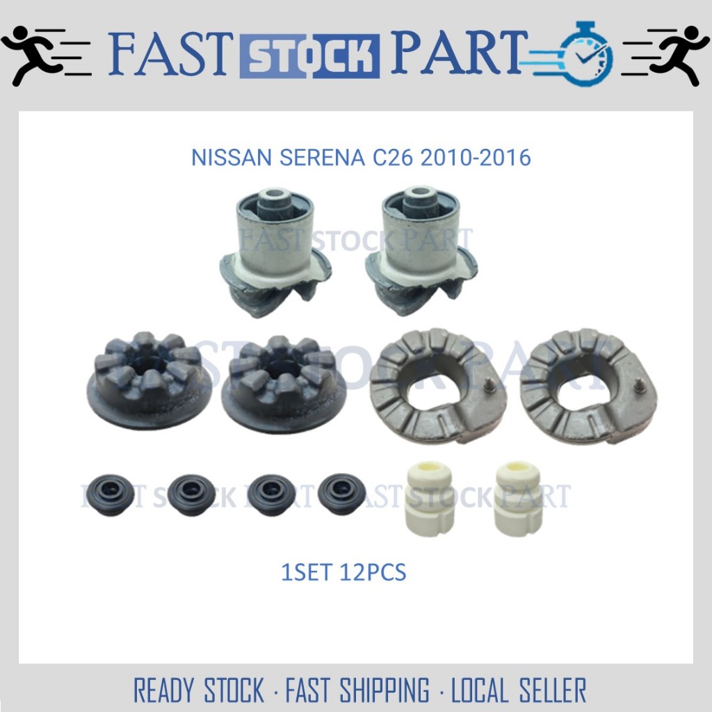 1SET 12PCS REAR AXLE BUSH/REAR ABSORBER MOUNTING BUSH/COIL SPRING ...