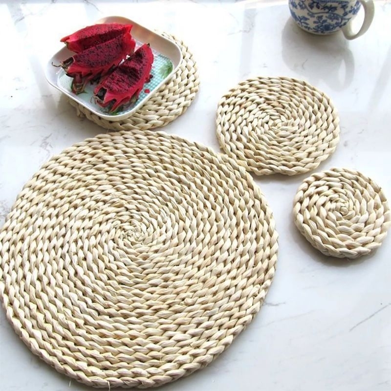 [100% Handmade] Japanese Alas Pinggan Buatan Kulit Jagung Natural Corn ...