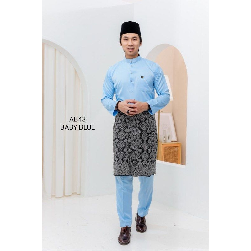 [S-5XL] Baju Melayu Abbasy| Baju Melayu Cekak Musang | Baju Raya 2024 | Baju Melayu Oren Bata ...