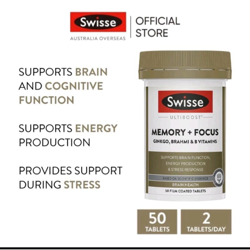 Swisse Ultiboost Memory + Focus 50 Tablets (EXP:04 2026) | Shopee Malaysia