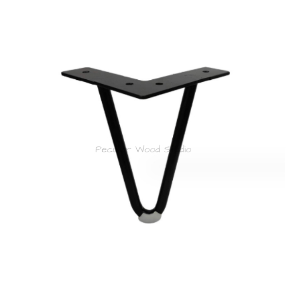 Peculiar Wood - 2 Rods 200mm/300mm Hairpin Table Legs Metal Steel ...